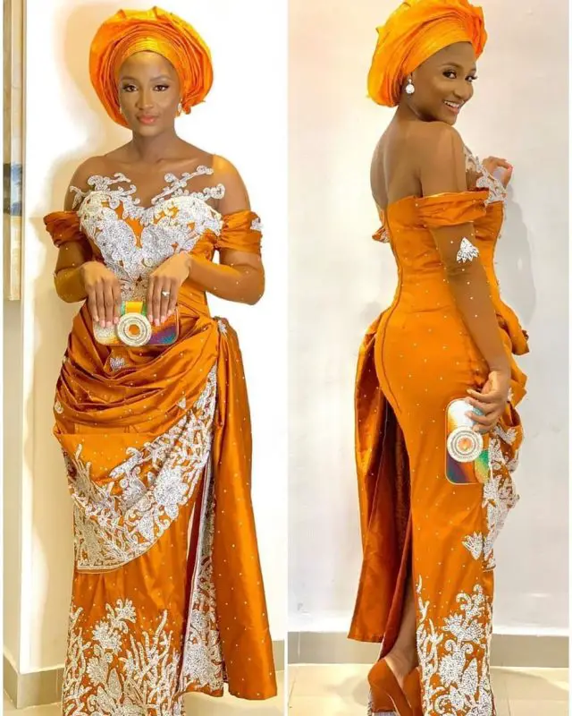 These Lace Asoebi Styles With Matching Trains Are Too Good To Ignore ...