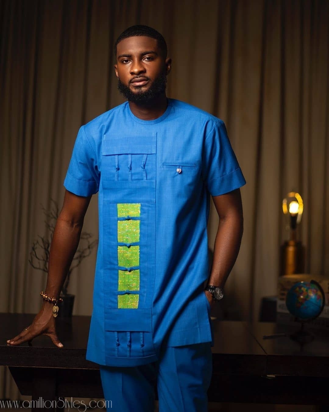 11 Stylish Blue Atiku Styles For Men – A Million Styles