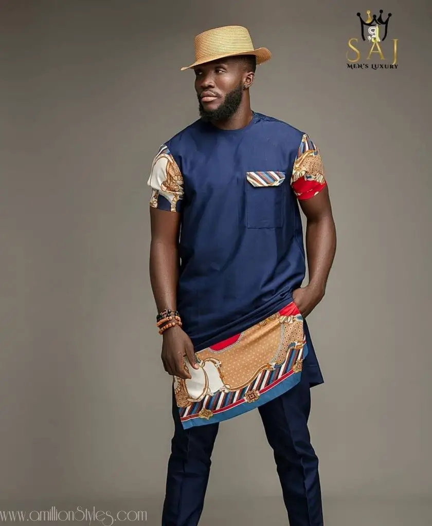 2025 11 Stylish Blue Atiku Styles For Men – A Million Styles