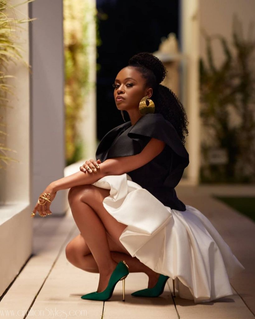 2026 Nomzamo Mbatha Is a Vision In Short Monochrome Dress – A Million ...